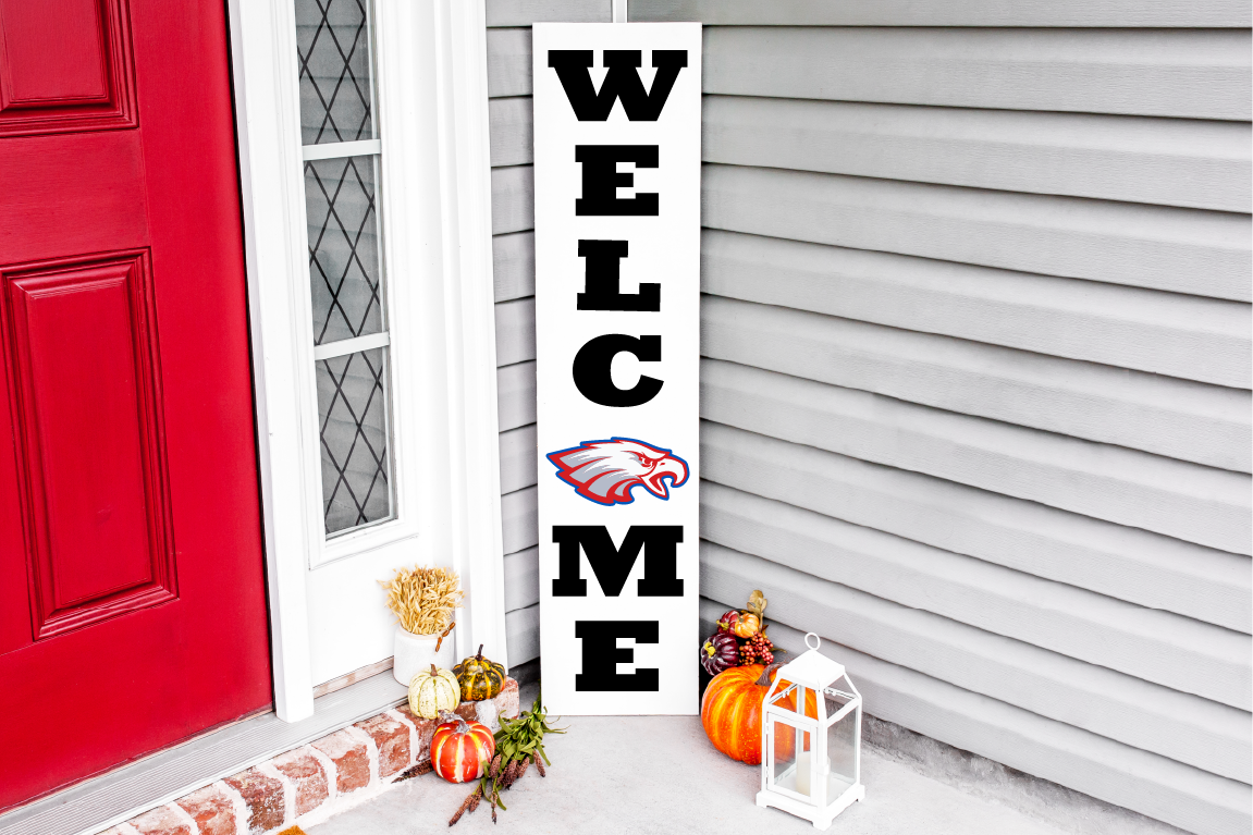 Eagles Welcome Sign White | Nik Naks